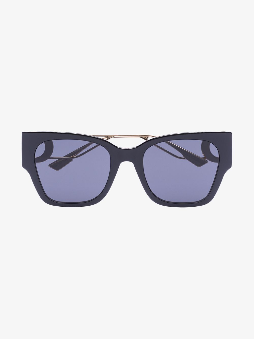 Dior Eyewear Black 30montaigne Square Sunglasses Browns